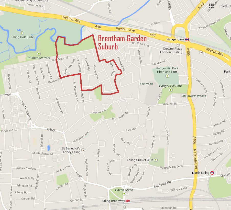 Where it is | Brentham Garden Suburb